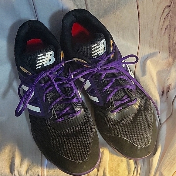New Balance | Shoes | Mens New Balance Black And Purple Baseball Turf ...